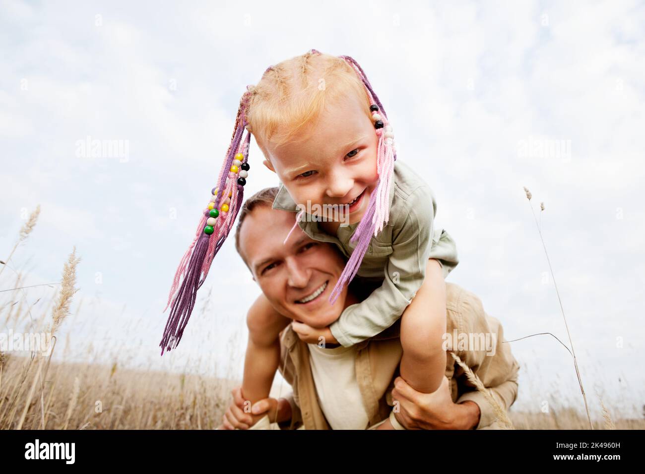 Close up optimistic Portrait of happy red hair child sitting on ...