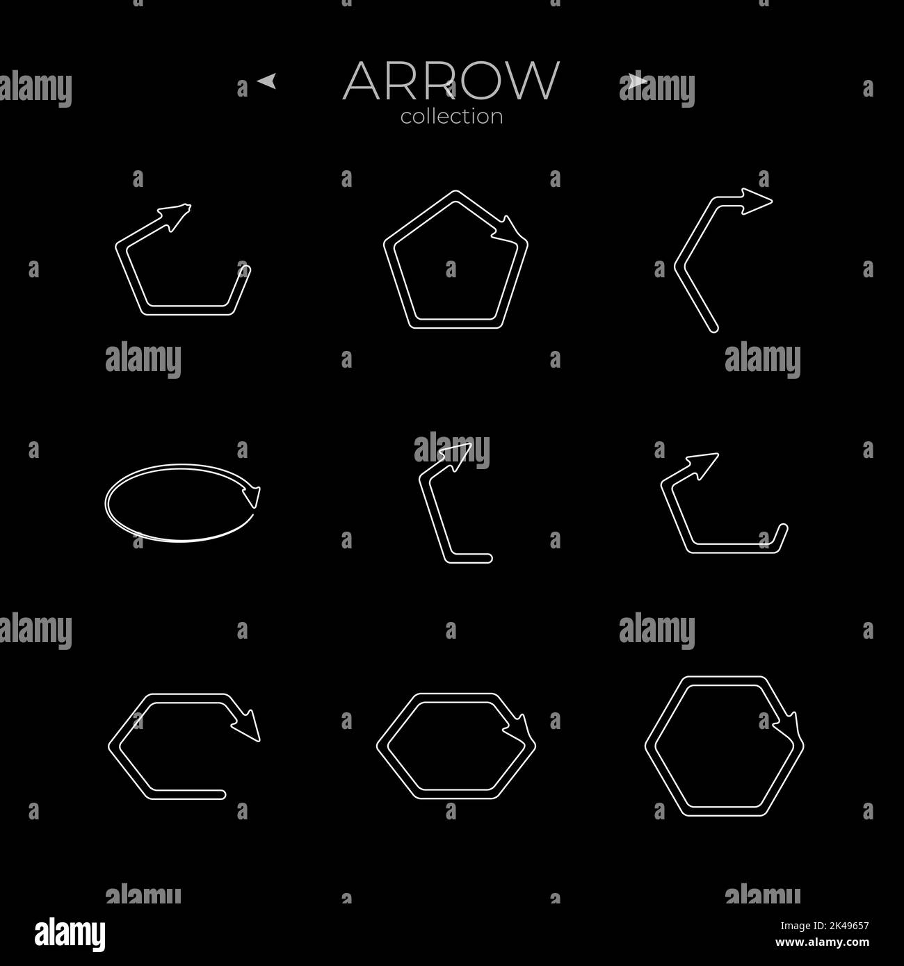 Premium set of arrow line. Arrow vector icon set. Modern vector symbols. To use in web and ...