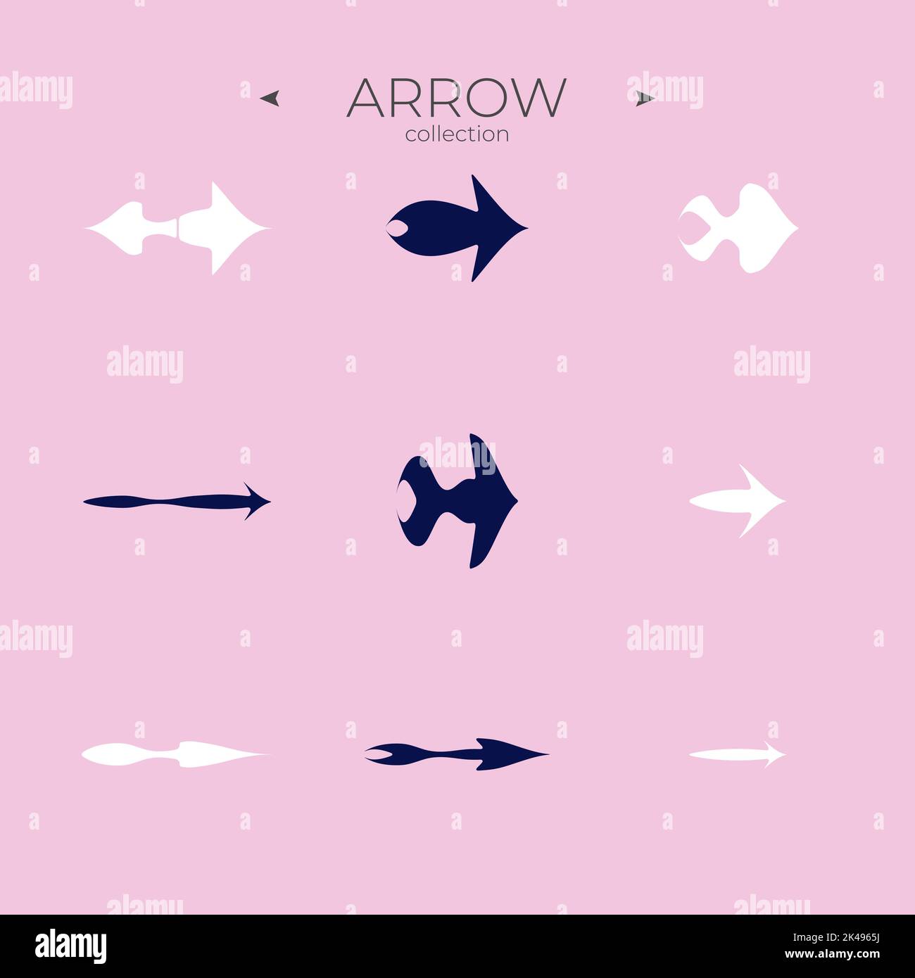 Smooth Line Icons. Smooth arrow symbol collection. Thin line style. Simple Minimal Pictogram ...