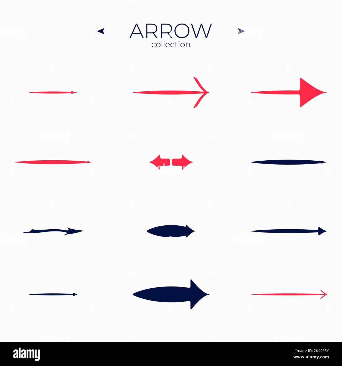 Smooth Line Icons. Smooth Arrow icons set. Trendy line style. For Apps. Editable vector stroke ...