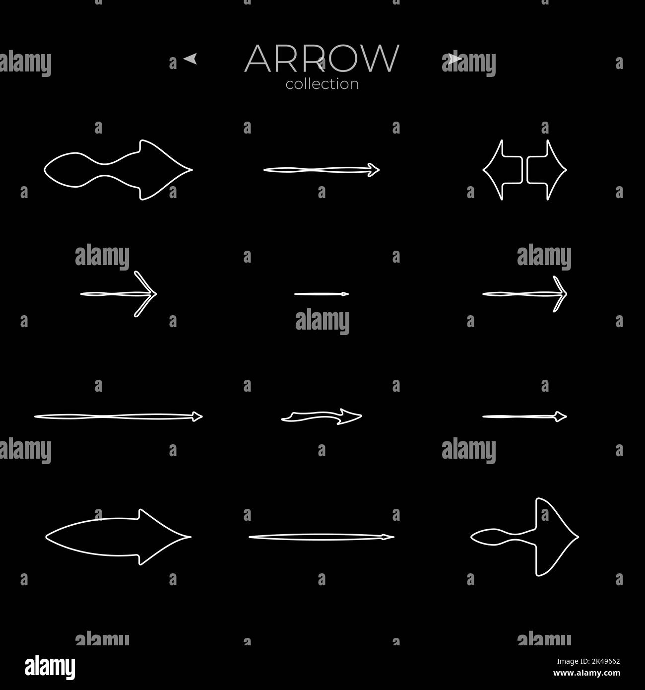 Line Arrow icon set. Universal Arrow icon. Modern vector symbols. For Web Graphics. Vector ...