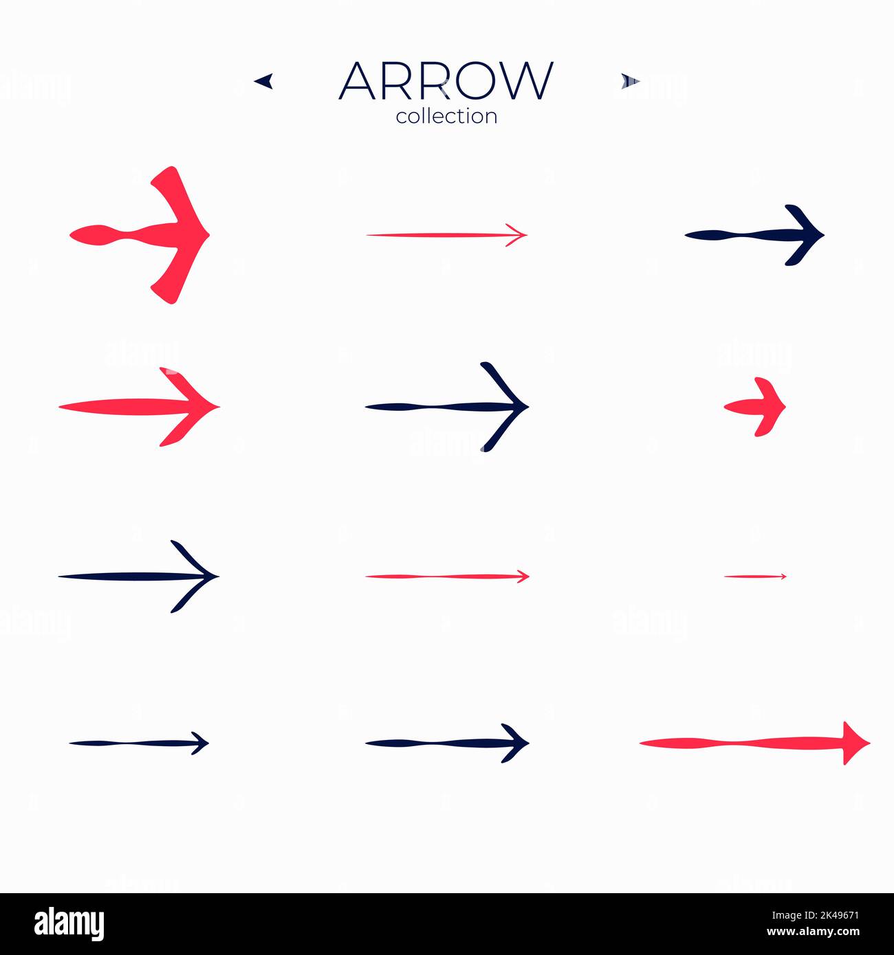 Smooth Line Icons. Smooth arrow symbol collection. Thin line style. For Web Graphics. Editable ...