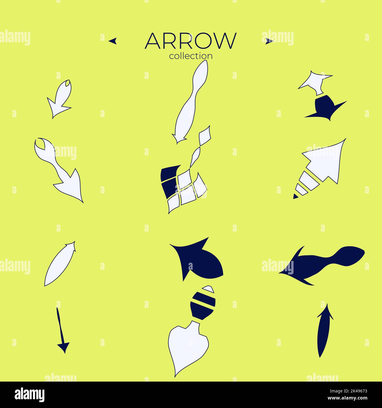 Set of colour arrows. Arrows colorful set. With elegant style. Curly ...