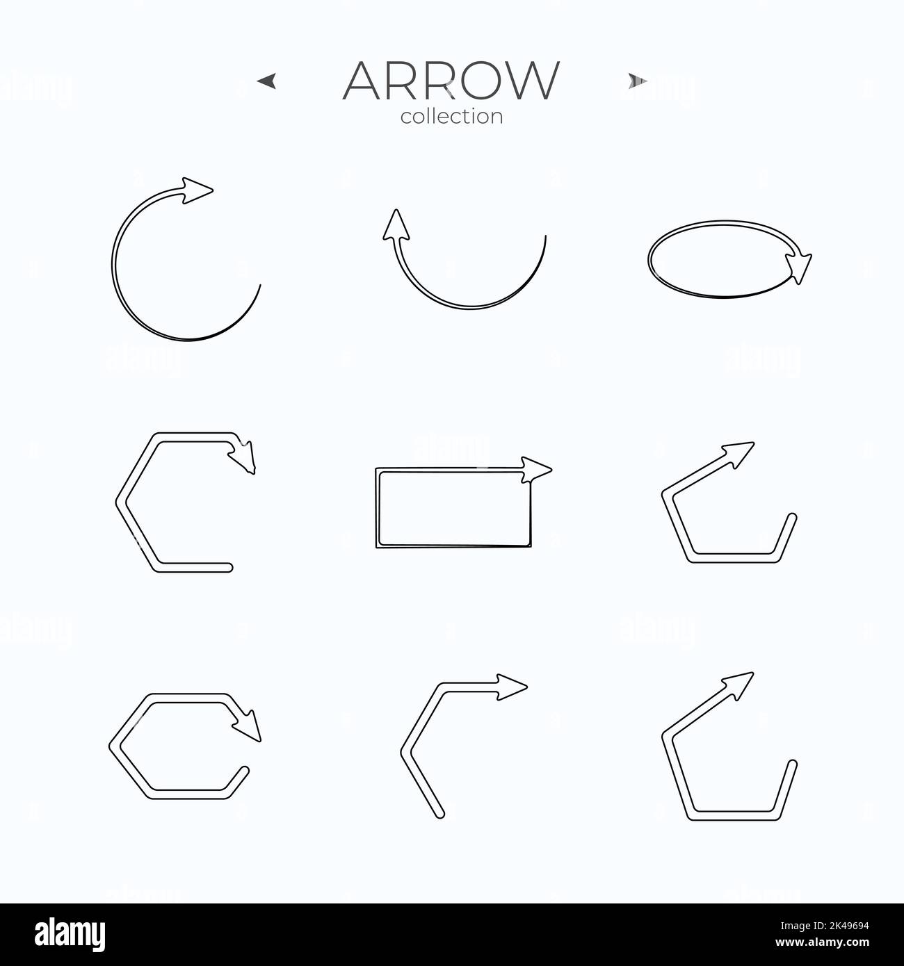 Simple set of arrow icons. Linear Arrow icons set. Arrow basic UI ... Simple set of arrow icons. Linear Arrow icons set. Arrow basic UI ...
