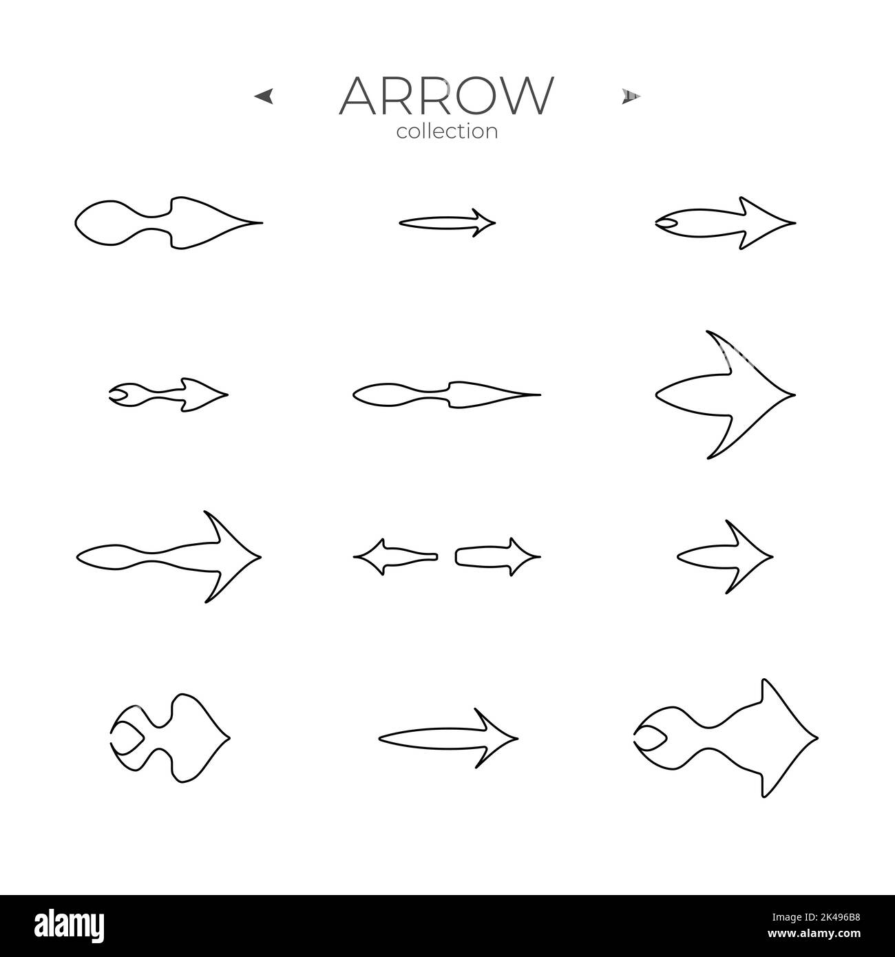 Premium set of arrow line. Arrow vector icon set. Modern vector symbols. To use in web and ...