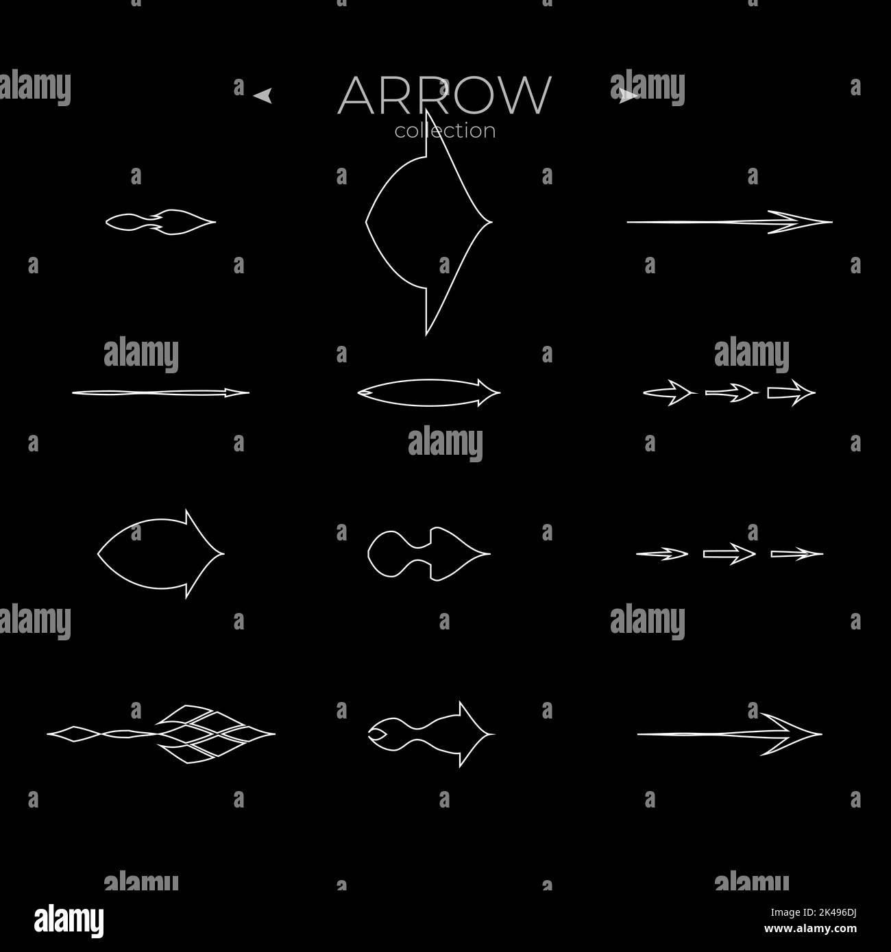 Premium set of arrow line. Linear Arrow icons set. Modern vector ...