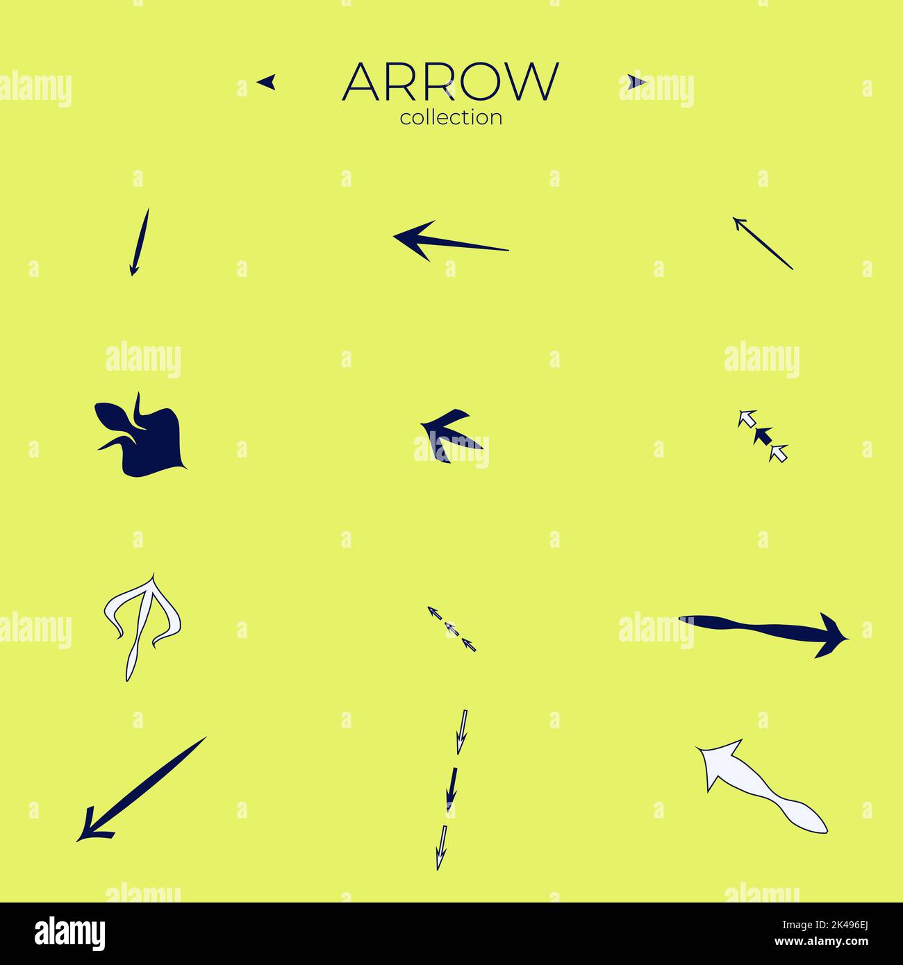 Set of arrows. Colorful comic arrow. Abstract minimalistic patterns ...