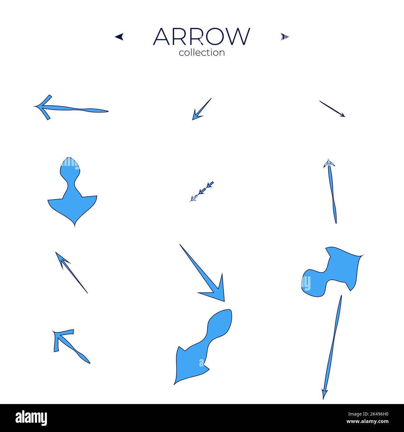 Colorful arrows. Colorful comic arrow. Abstract minimalistic patterns ...