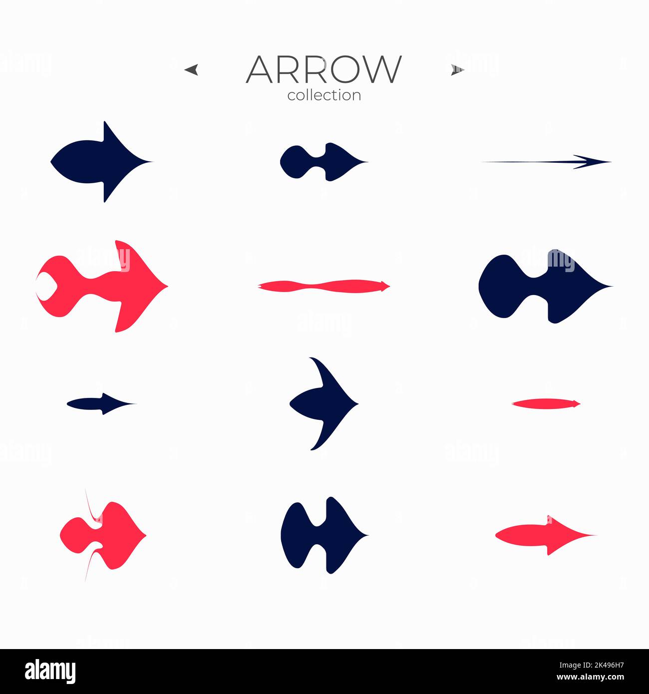 Premium set of arrow line. Smooth arrow symbol collection. Thin line style. Simple Minimal ...