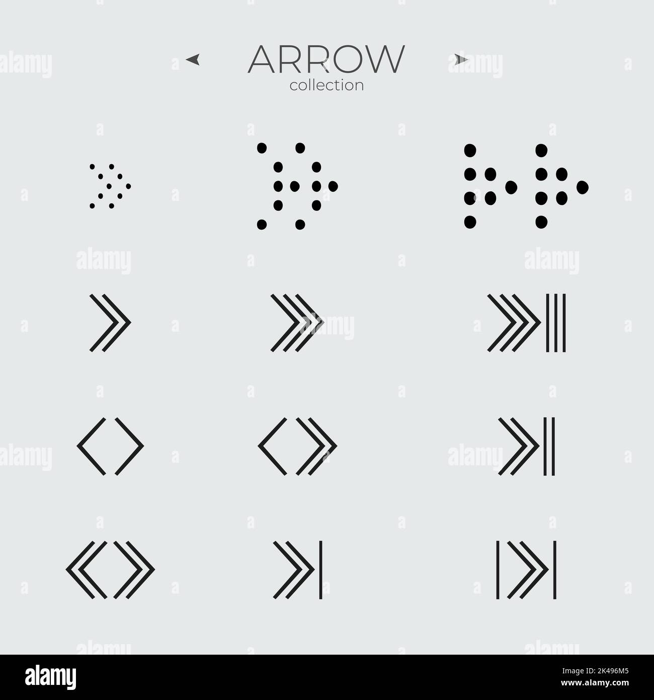 Premium set of arrow. Arrows icons set. Arrow basic UI elements. Web ...