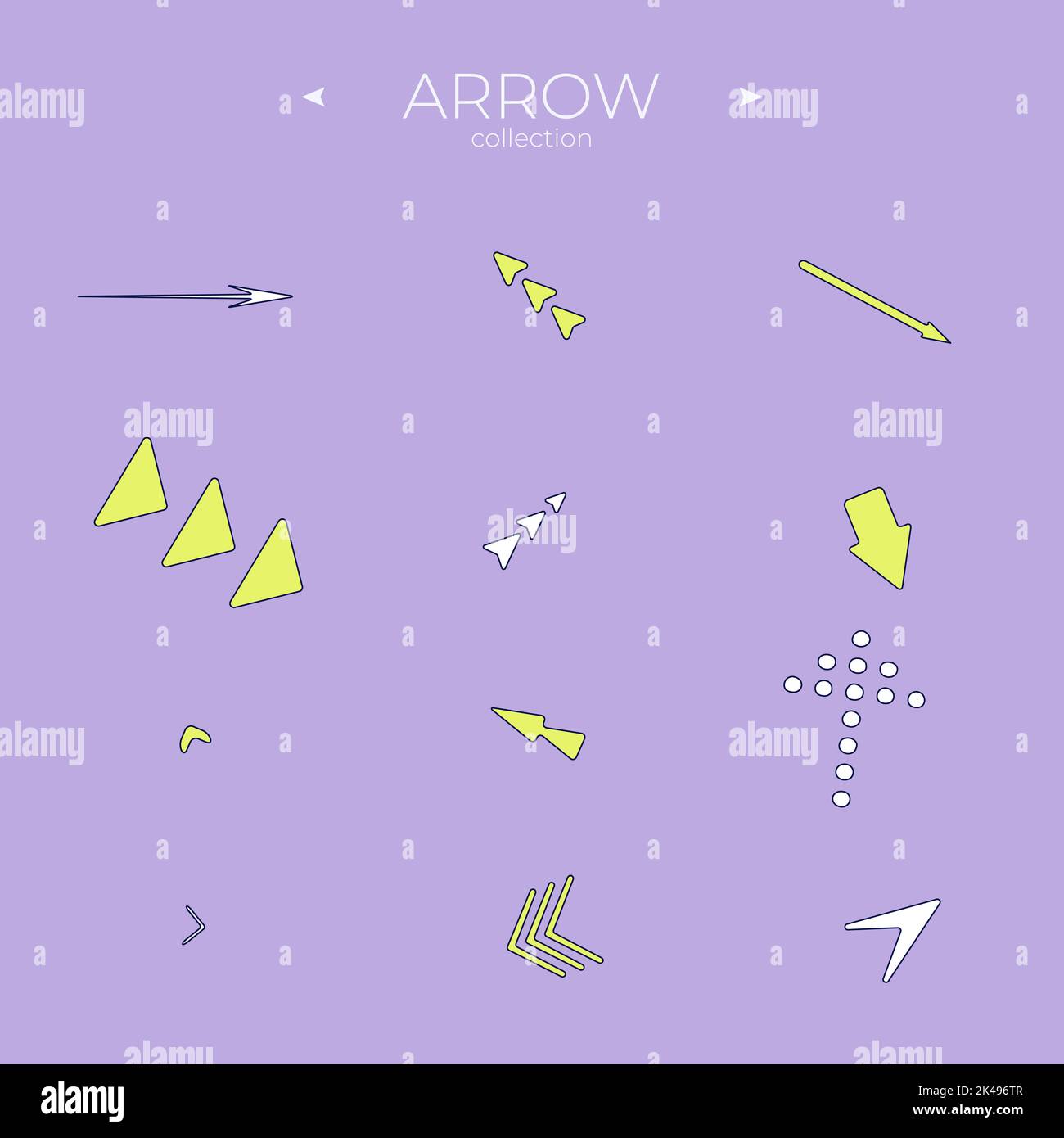 Vector Arrow Icons. Collection in color. Arrow logo concept. Symbol set ...