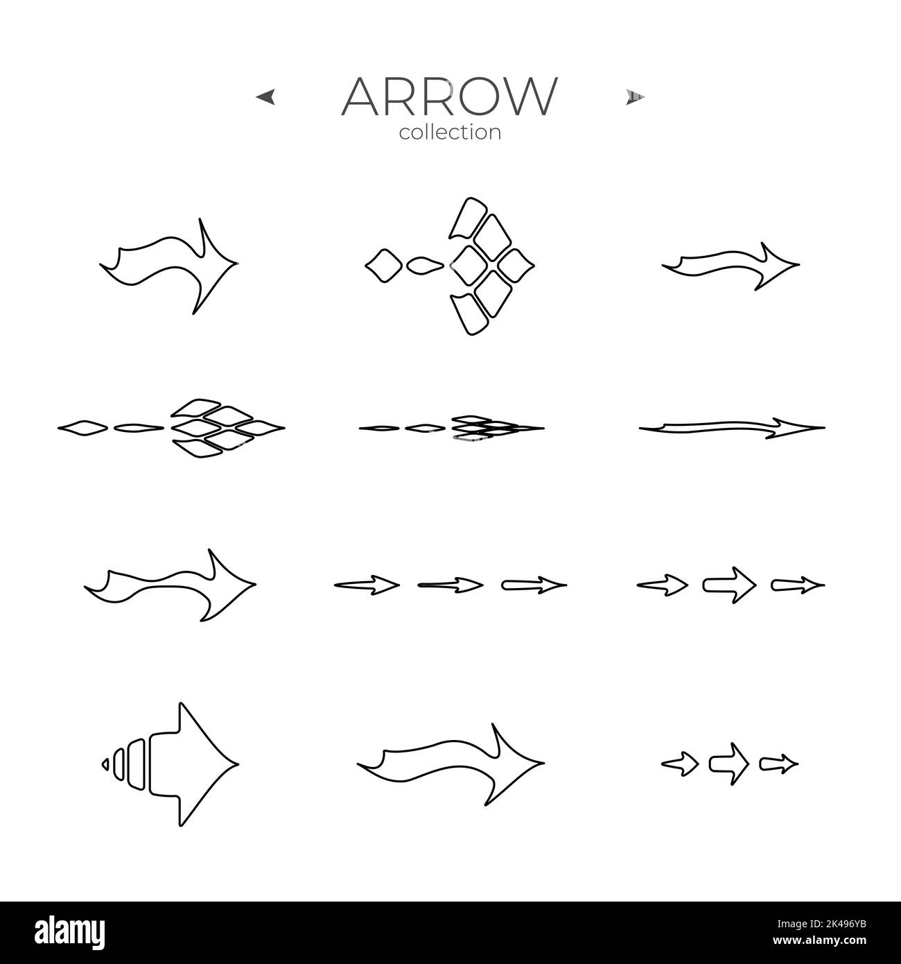 Simple set of arrow icons. Arrow vector icon set. Modern vector symbols. For Web Graphics ...