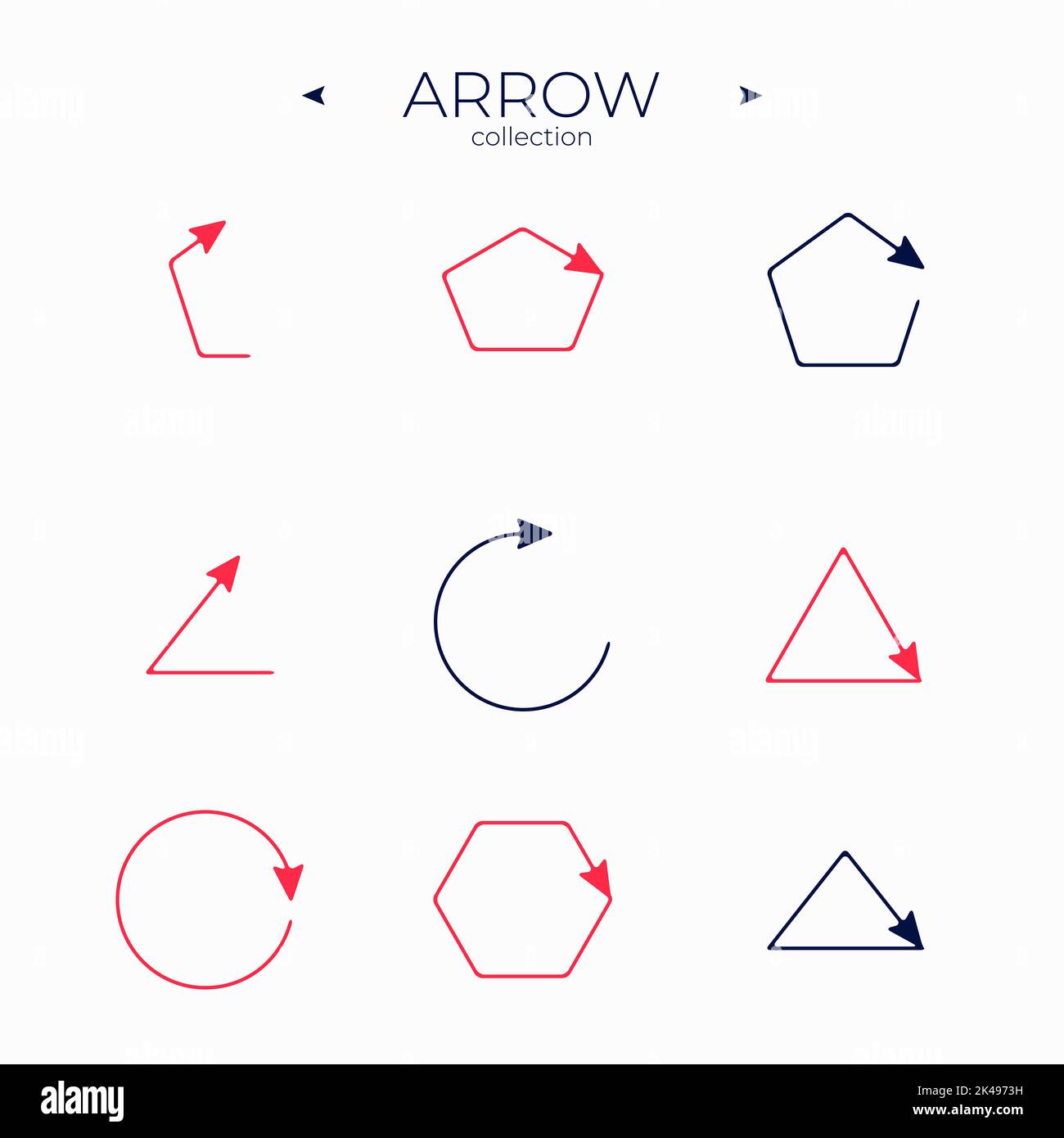 Premium set of arrow line. Arrow vector icon set. Trendy line style. To use in web and mobile UI ...
