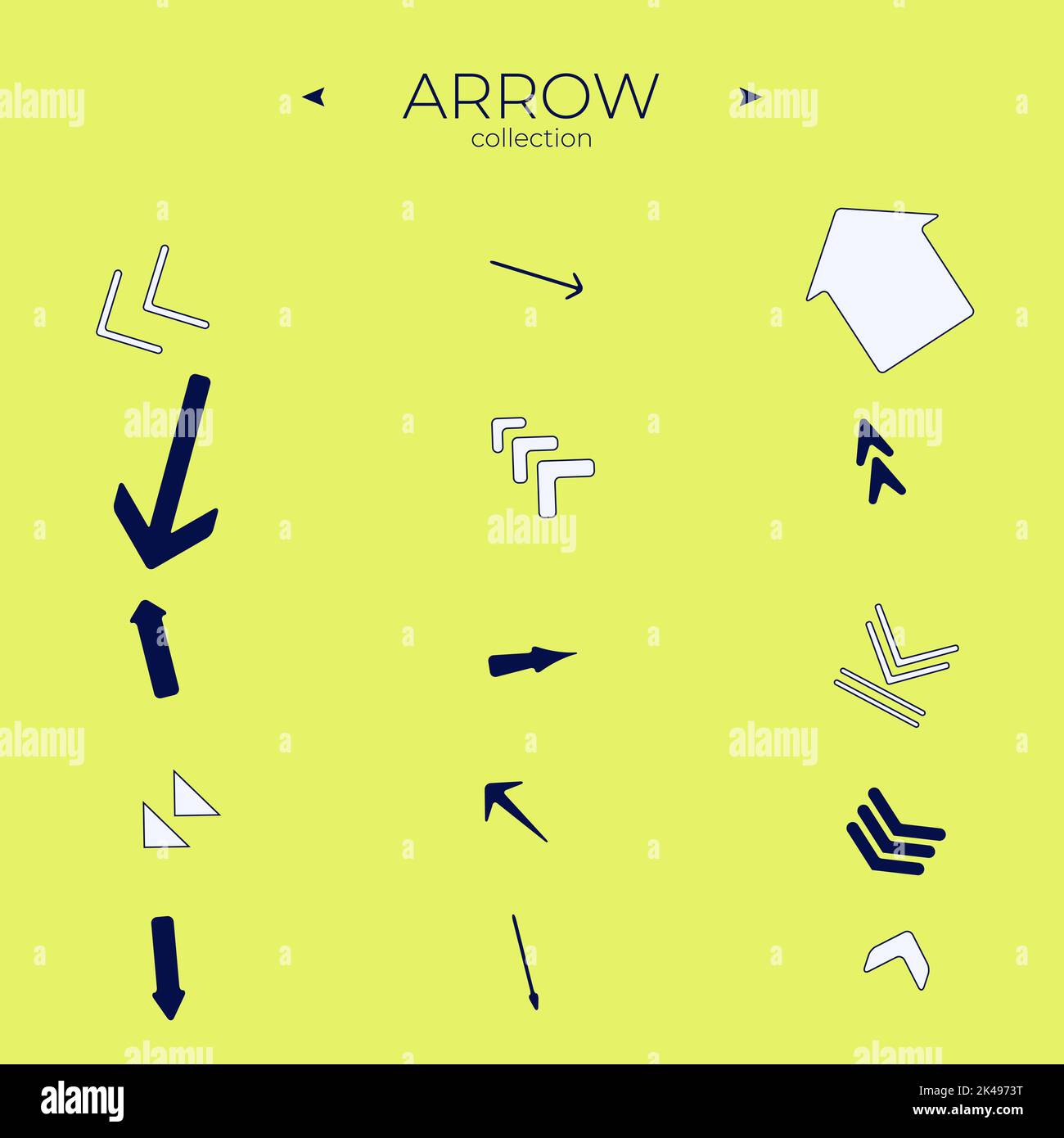 Set of arrows. Arrows vector collection. Arrow logo concept. Curly and ...