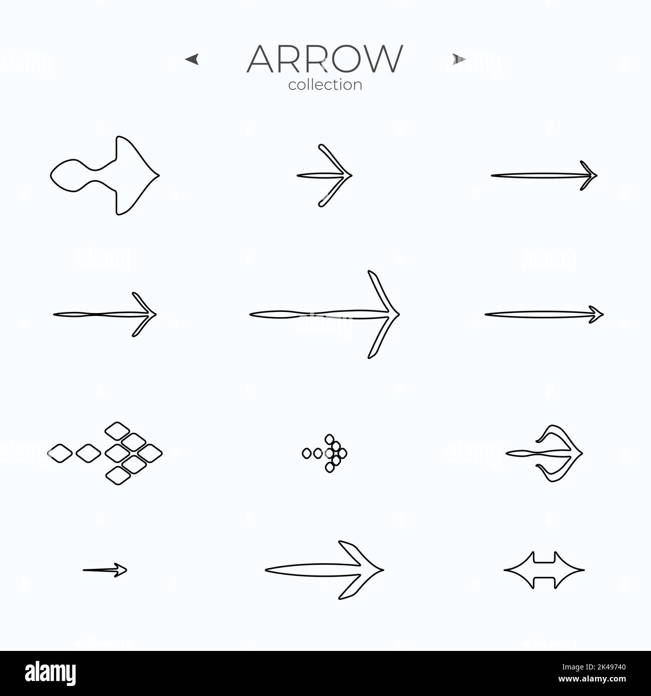 Thin Line Icons Outline Symbol Collection Trendy Line Style For Apps Vector Stock Vector