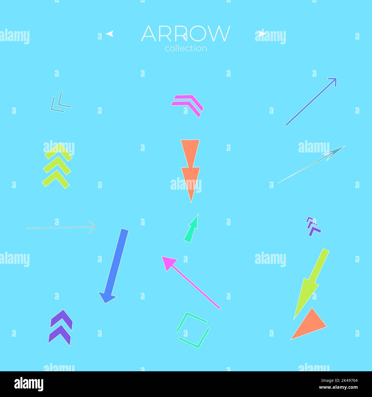 Colorful Arrows Arrows Colorful Set Arrow Logo Concept Curly And