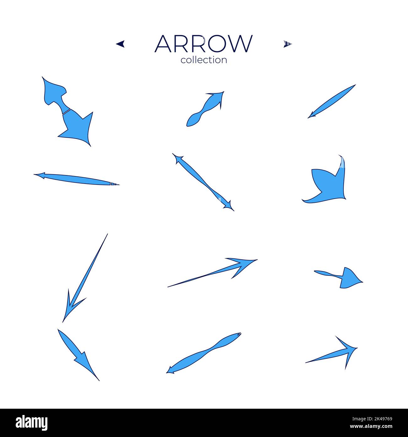 Colorful arrows. Collection in color. Direction arrows. For website ...