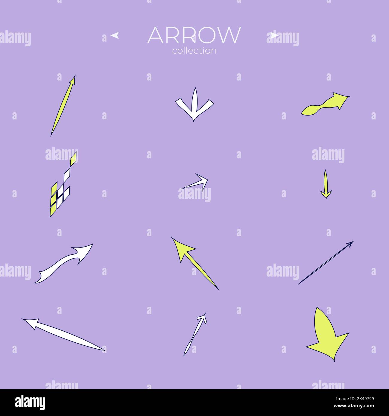 Set of colour arrows. Colorful comic arrow. Arrow logo concept. For ...