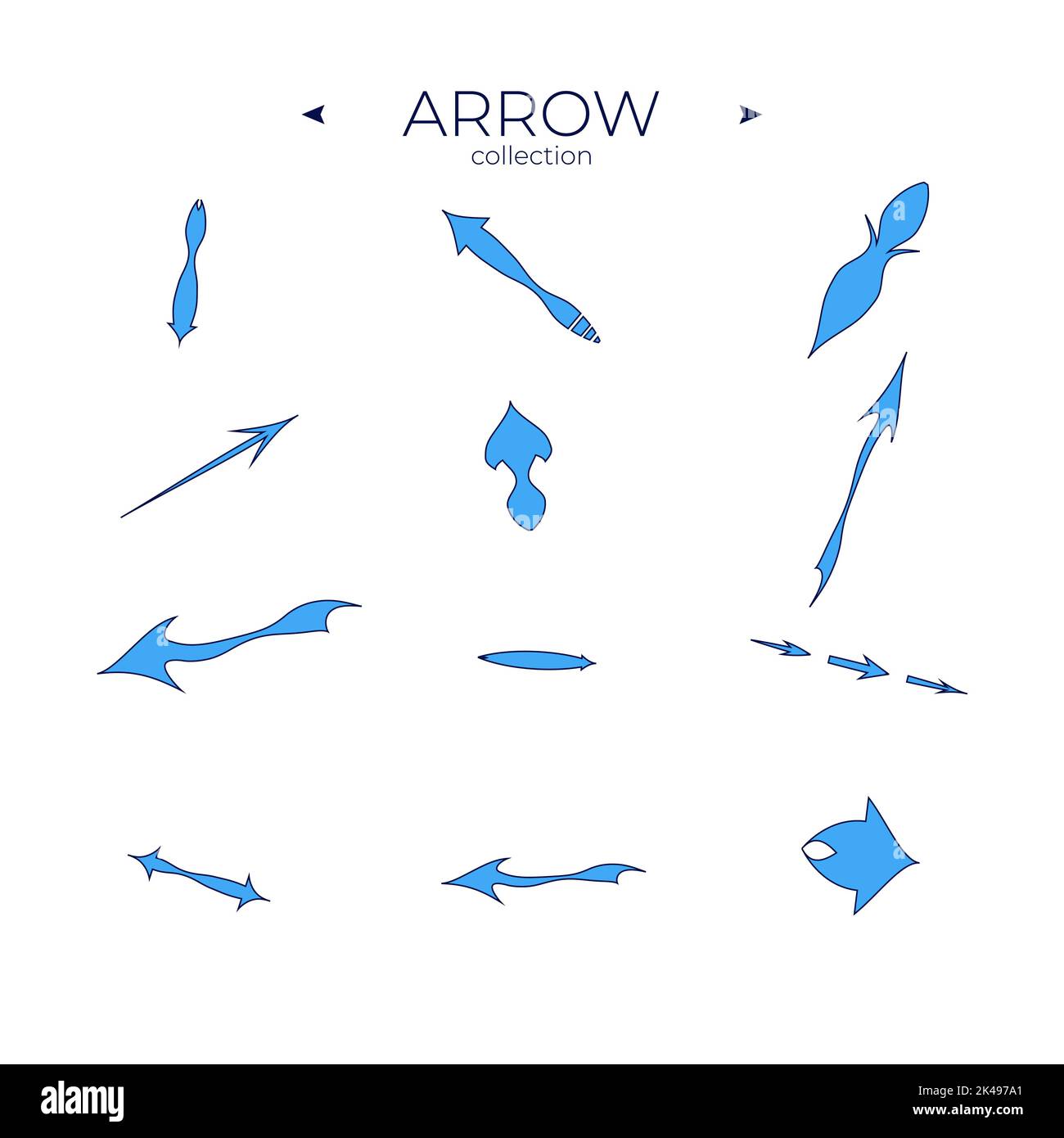 Set of arrows. Colorful comic arrow. Abstract minimalistic patterns ...