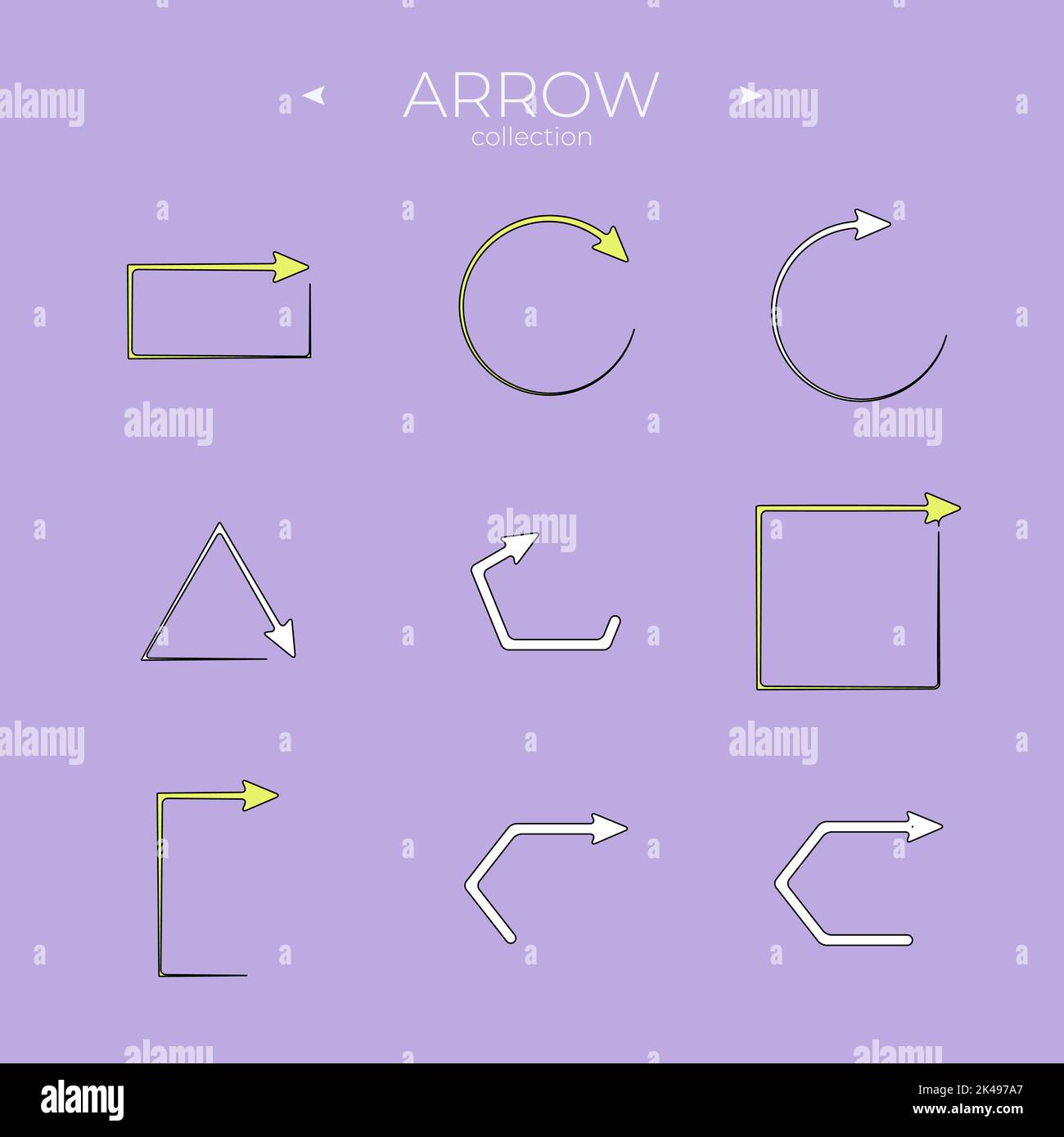 Colorful arrows. Arrows vector collection. Arrow logo concept. Symbol ...