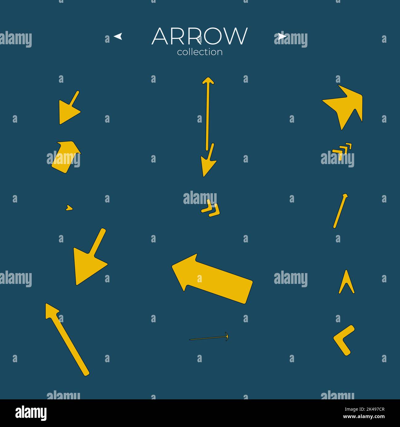 Colorful arrows. Colorful comic arrow. Abstract minimalistic patterns ...