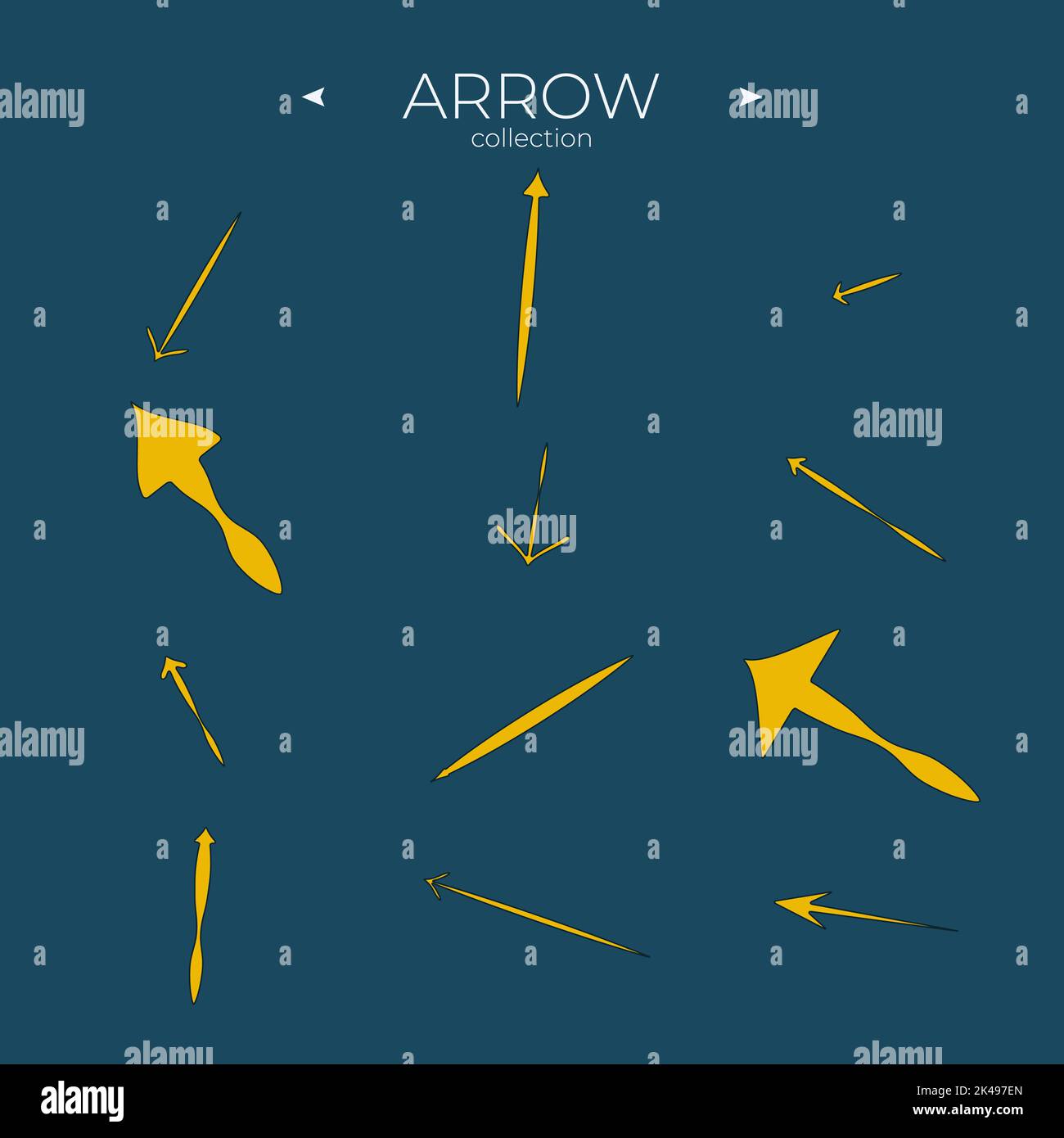 Vector Arrow Icons. Arrows vector collection. Direction arrows. Curly ...