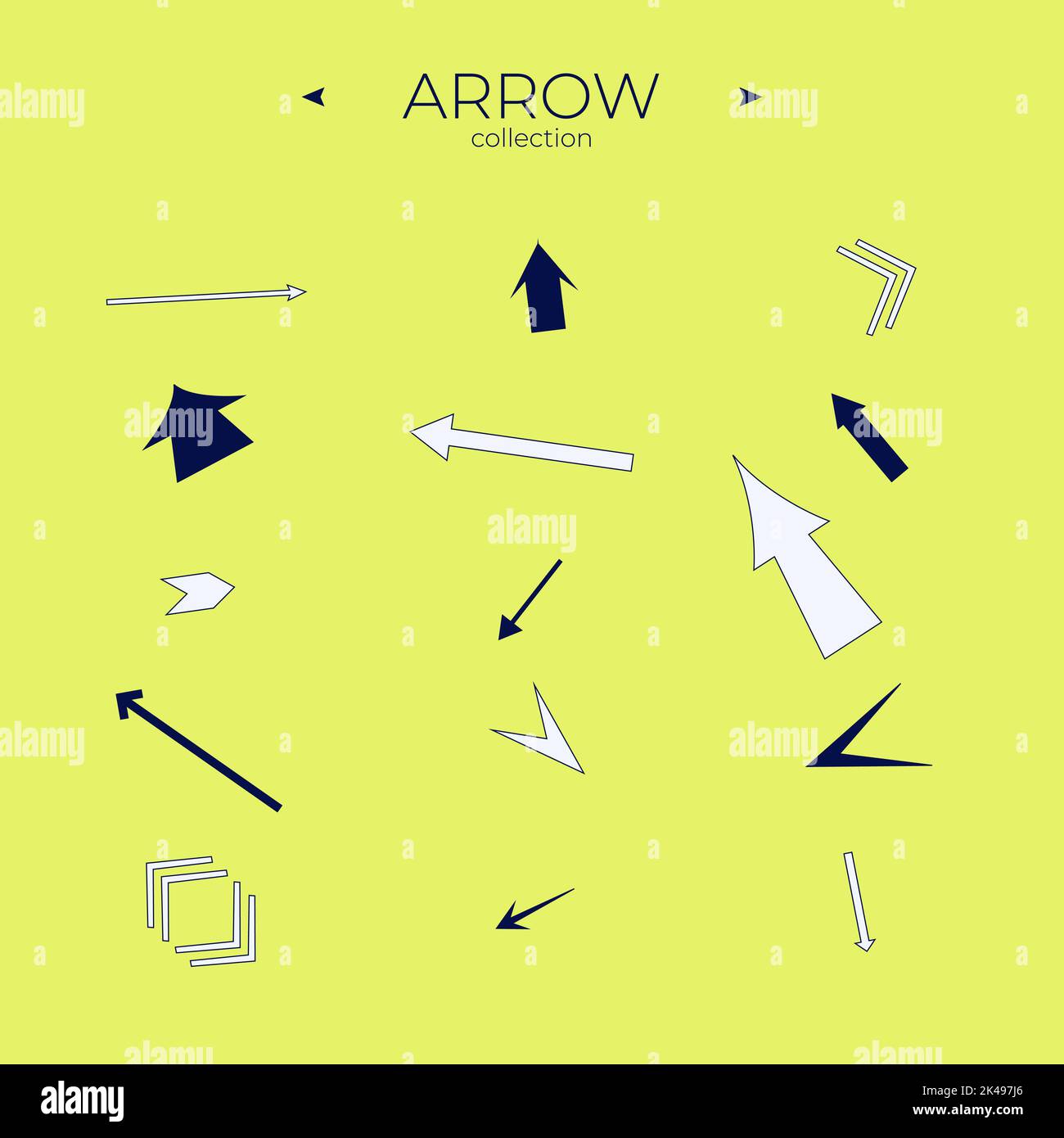 Colorful arrows. Arrows vector collection. Abstract minimalistic ...