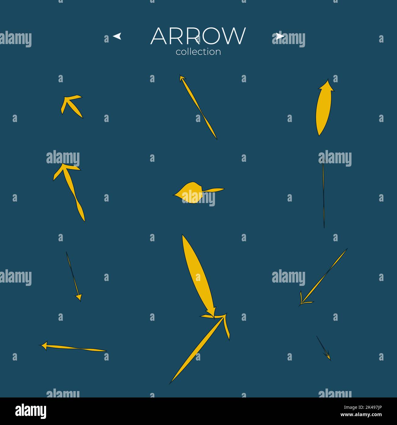 Colorful arrows. Arrows vector collection. Abstract minimalistic ...