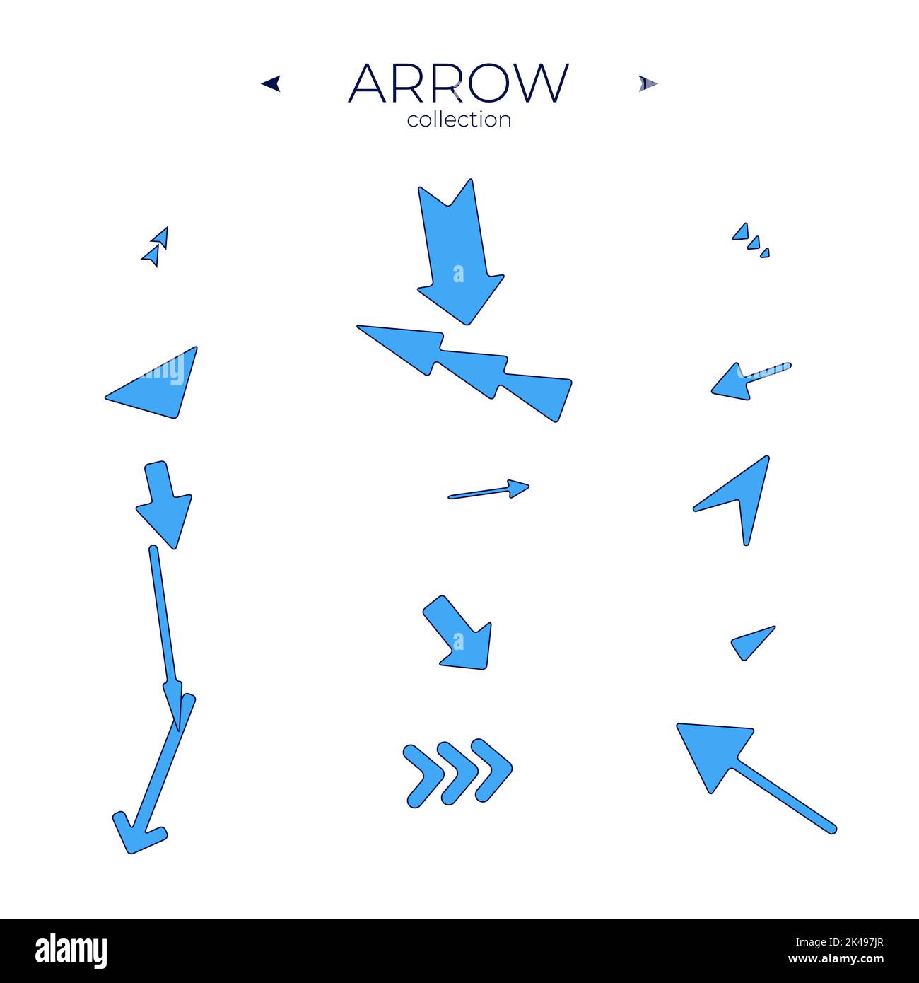Set of arrows. Collection in color. Arrow logo concept. Symbol set ...