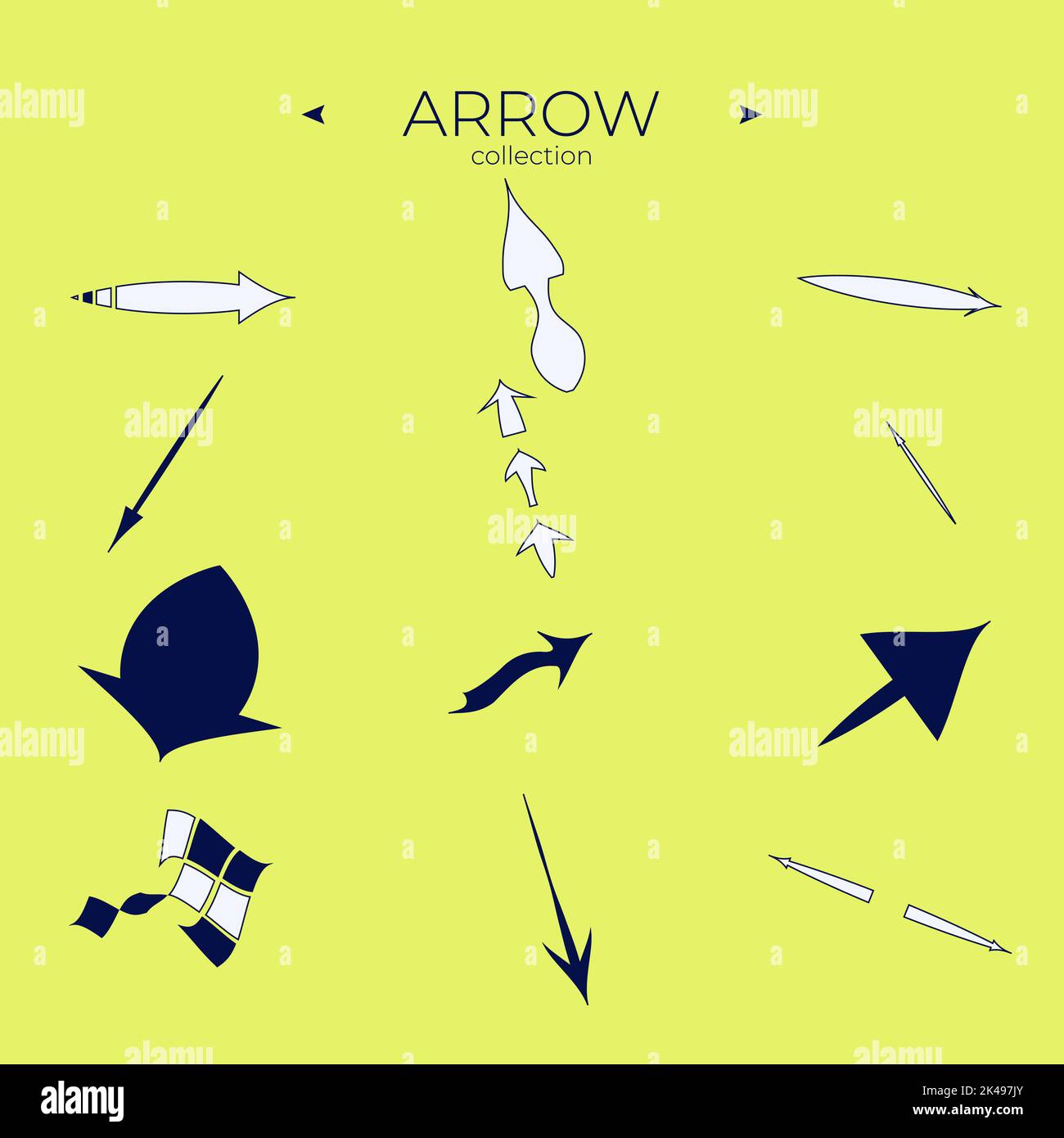 Set of arrows. Arrows vector collection. With elegant style. For ...