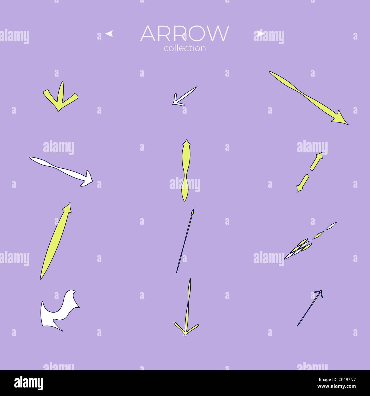 Vector Arrow Icons. Arrows colorful set. Arrow logo concept. Curly and ...