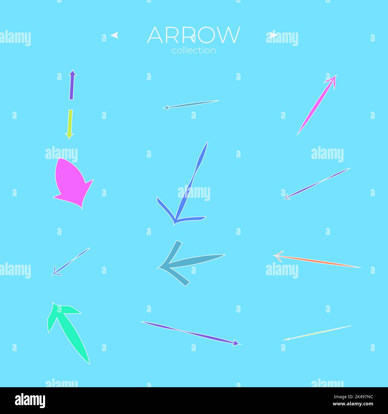 Colorful arrows. Arrows vector collection. With elegant style. Symbol set. Vector illustration ...