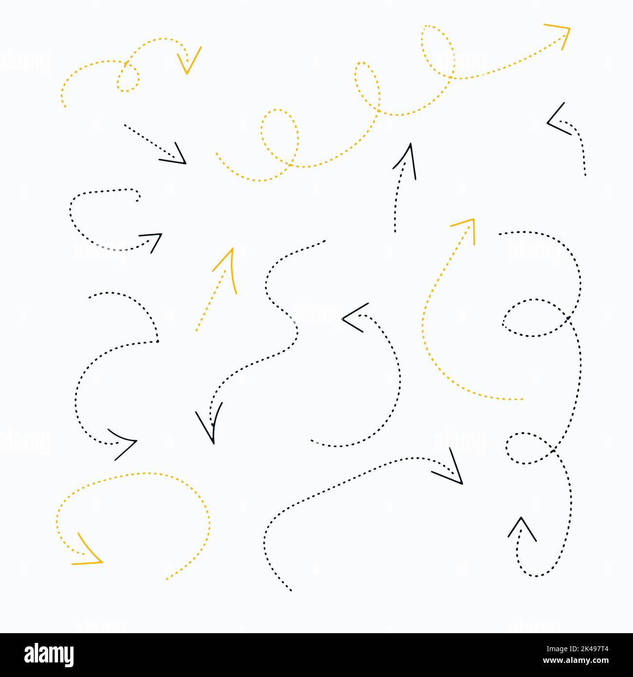 Various sketchy Doodle Arrows. Infographic elements isolated on ...
