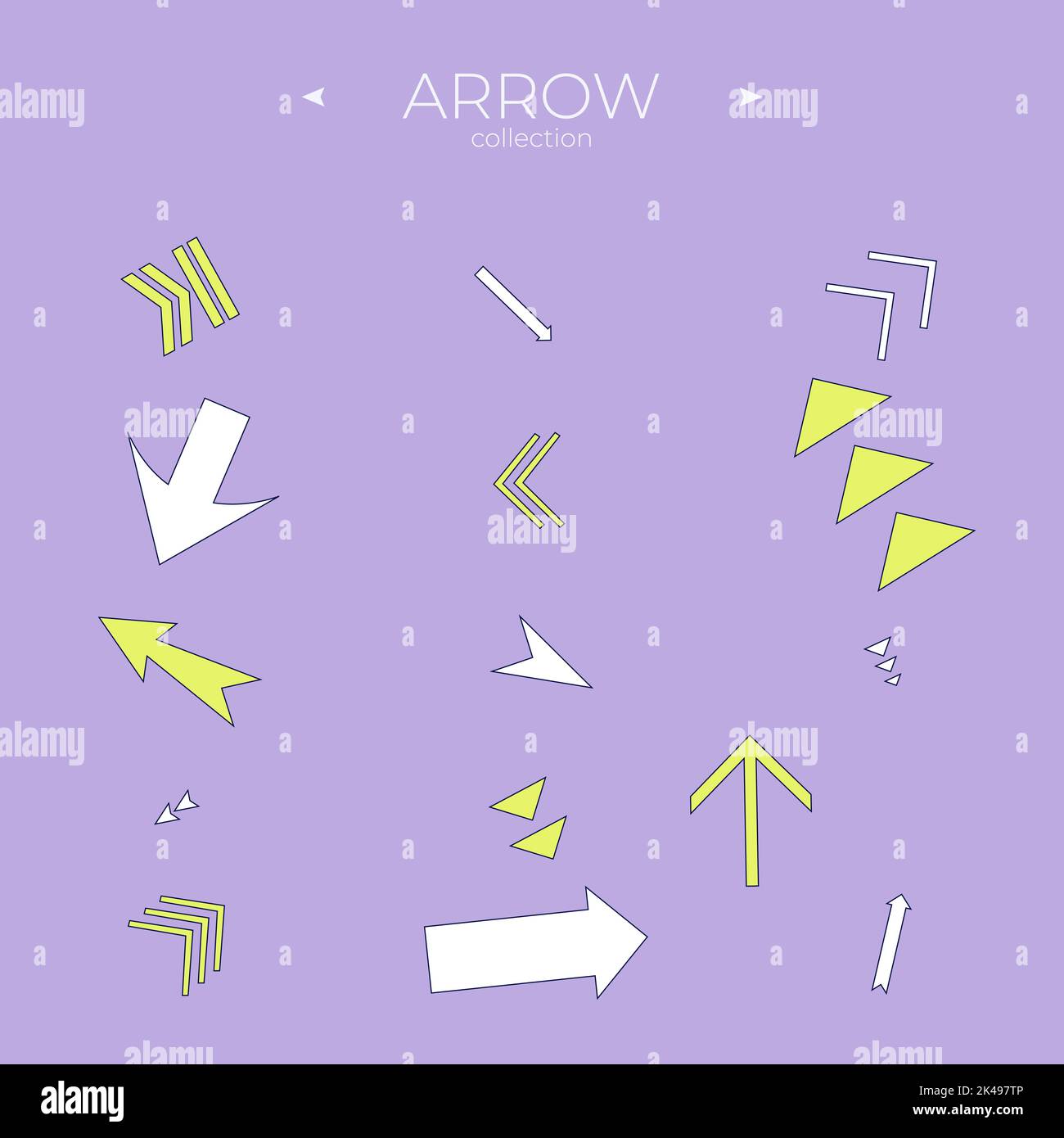 Set of arrows. Collection in color. Arrow logo concept. Symbol set ...