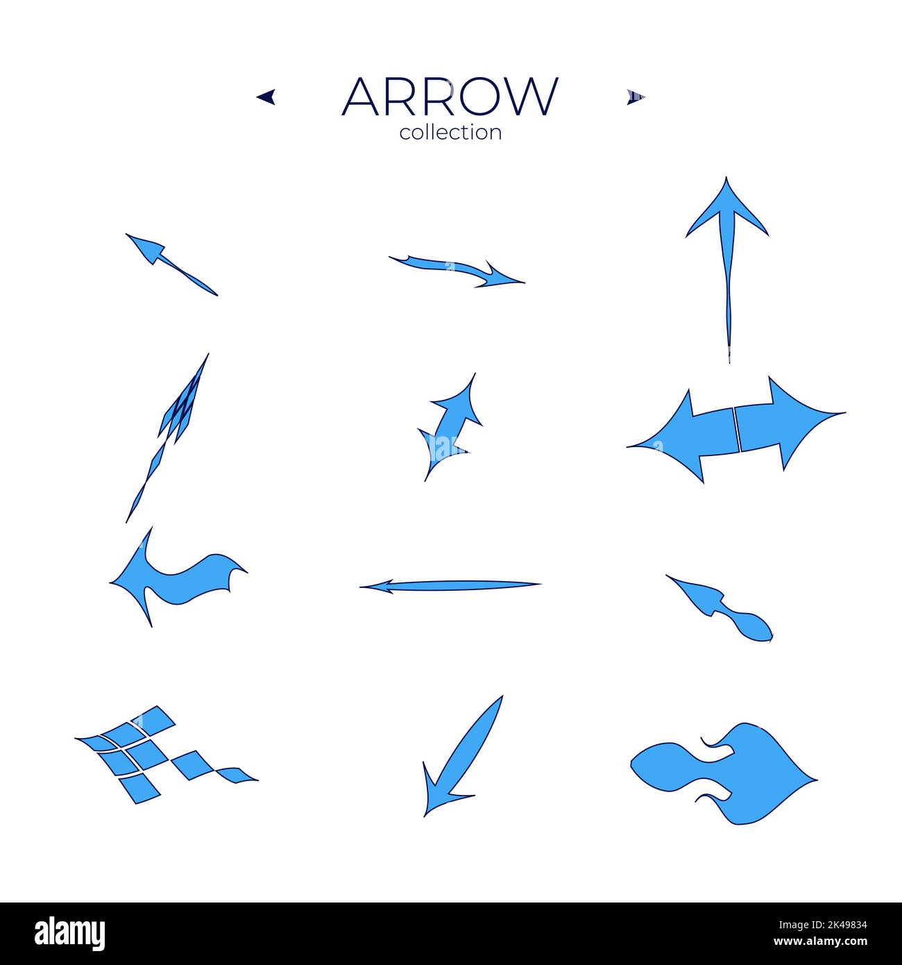 Set of arrows. Collection in color. Arrow logo concept. For website ...
