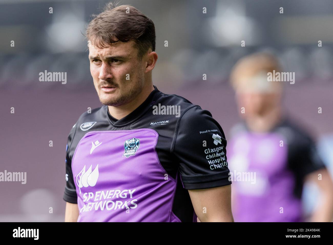 Swansea, UK. 01st Oct, 2022. SWANSEA, WALES - OCTOBER 01: Glasgow warm ...