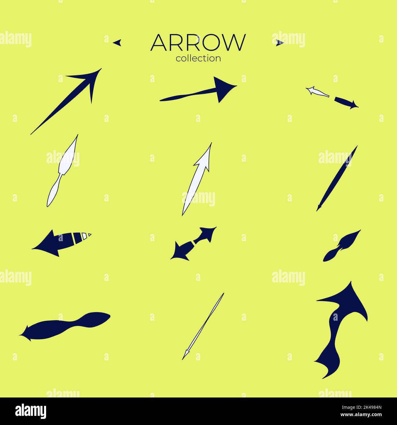 Vector Arrow Icons. Colorful comic arrow. With elegant style. Curly and ...