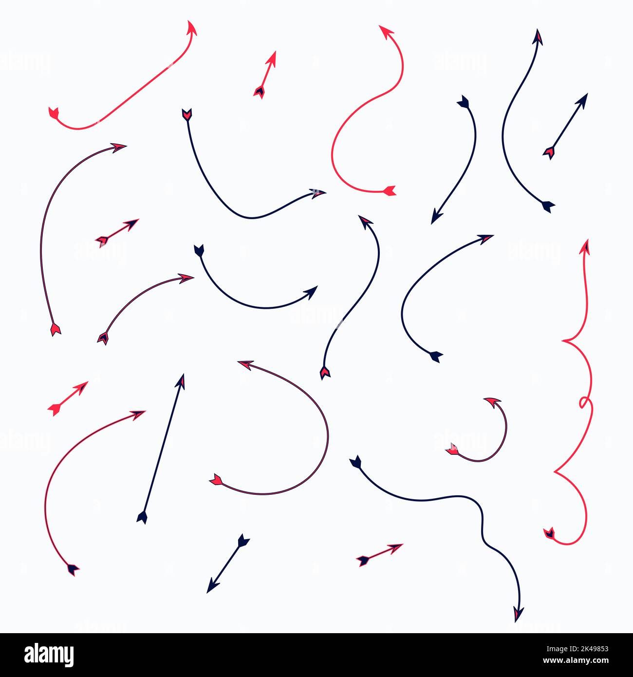 Various colorful playful arrow. Infographic elements isolated on ...