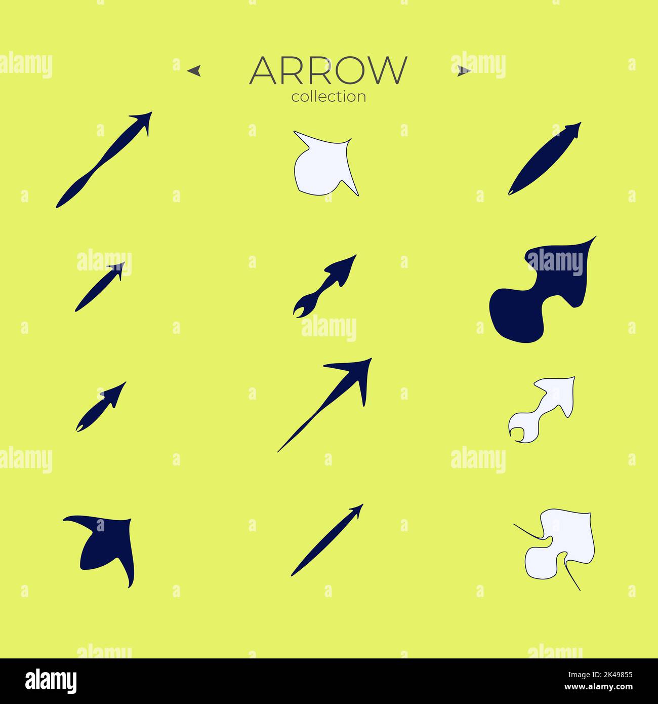 Vector Arrow Icons. Collection in color. Direction arrows. For website ...