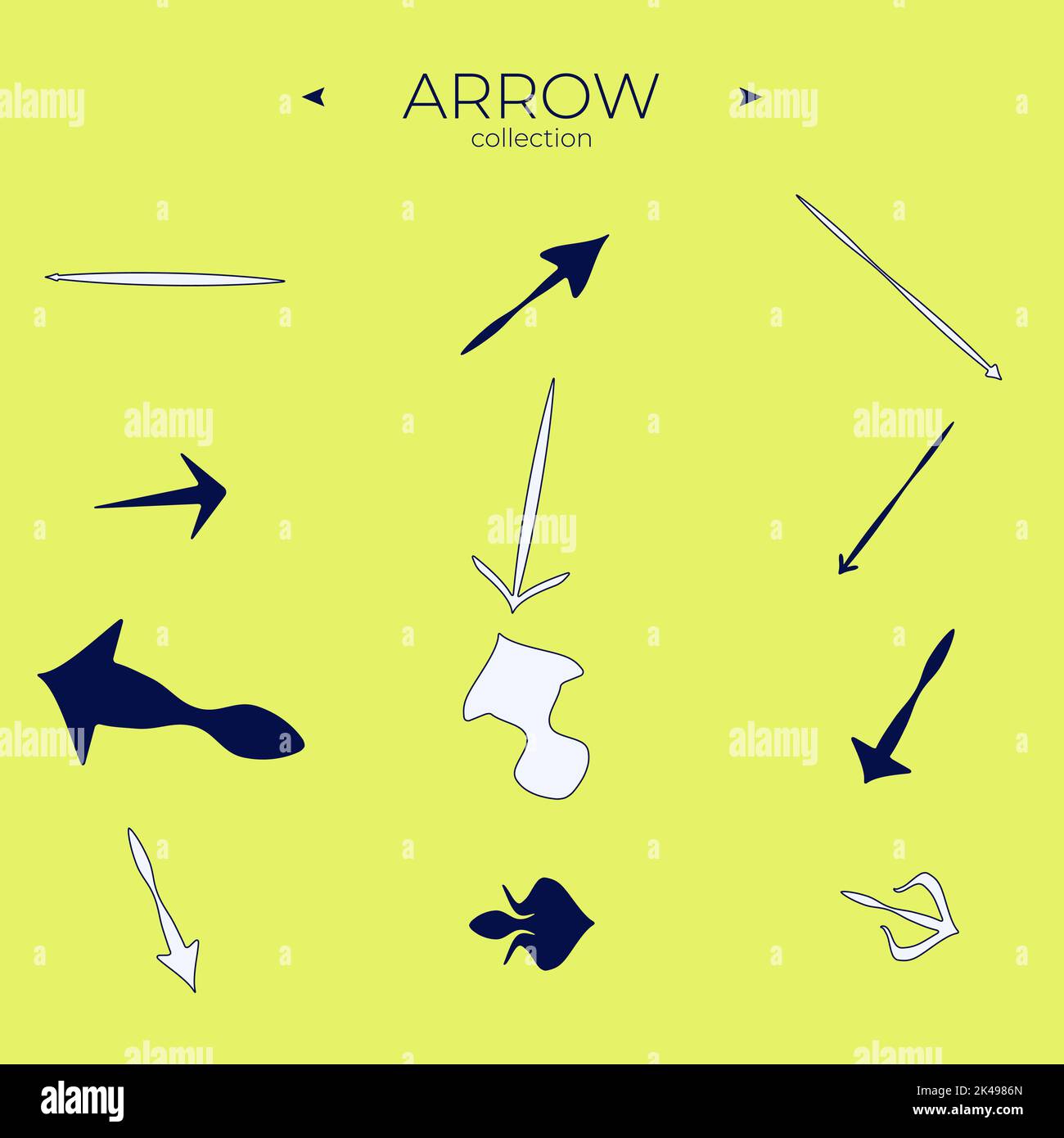 Set of arrows. Colorful comic arrow. With elegant style. Symbol set ...