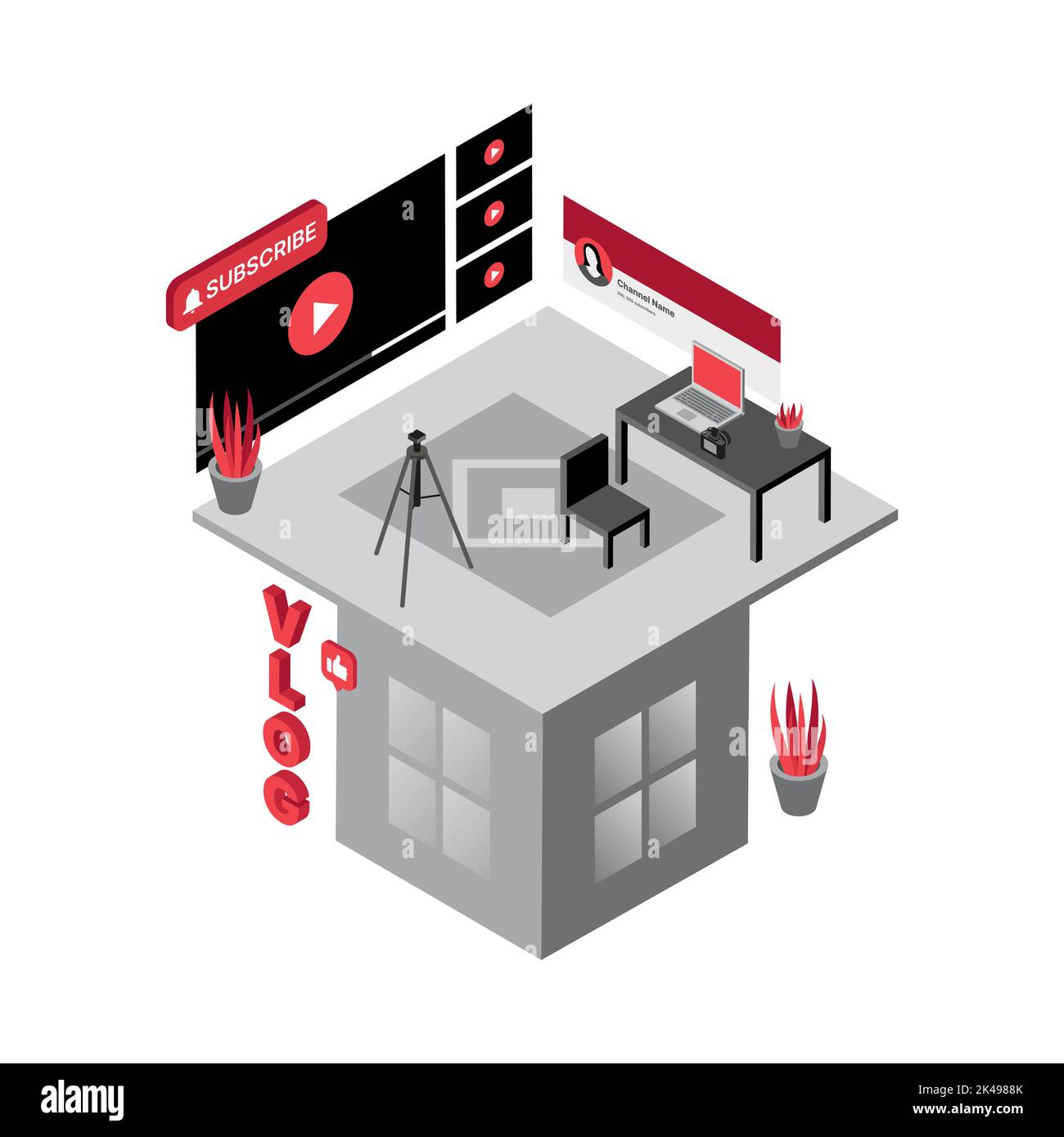 Filming camera office Stock Vector Images - Alamy