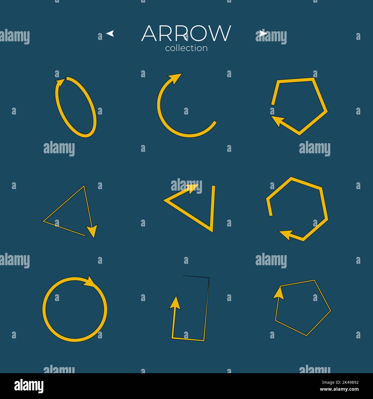 Colorful arrows. Arrows colorful set. Abstract minimalistic patterns ...