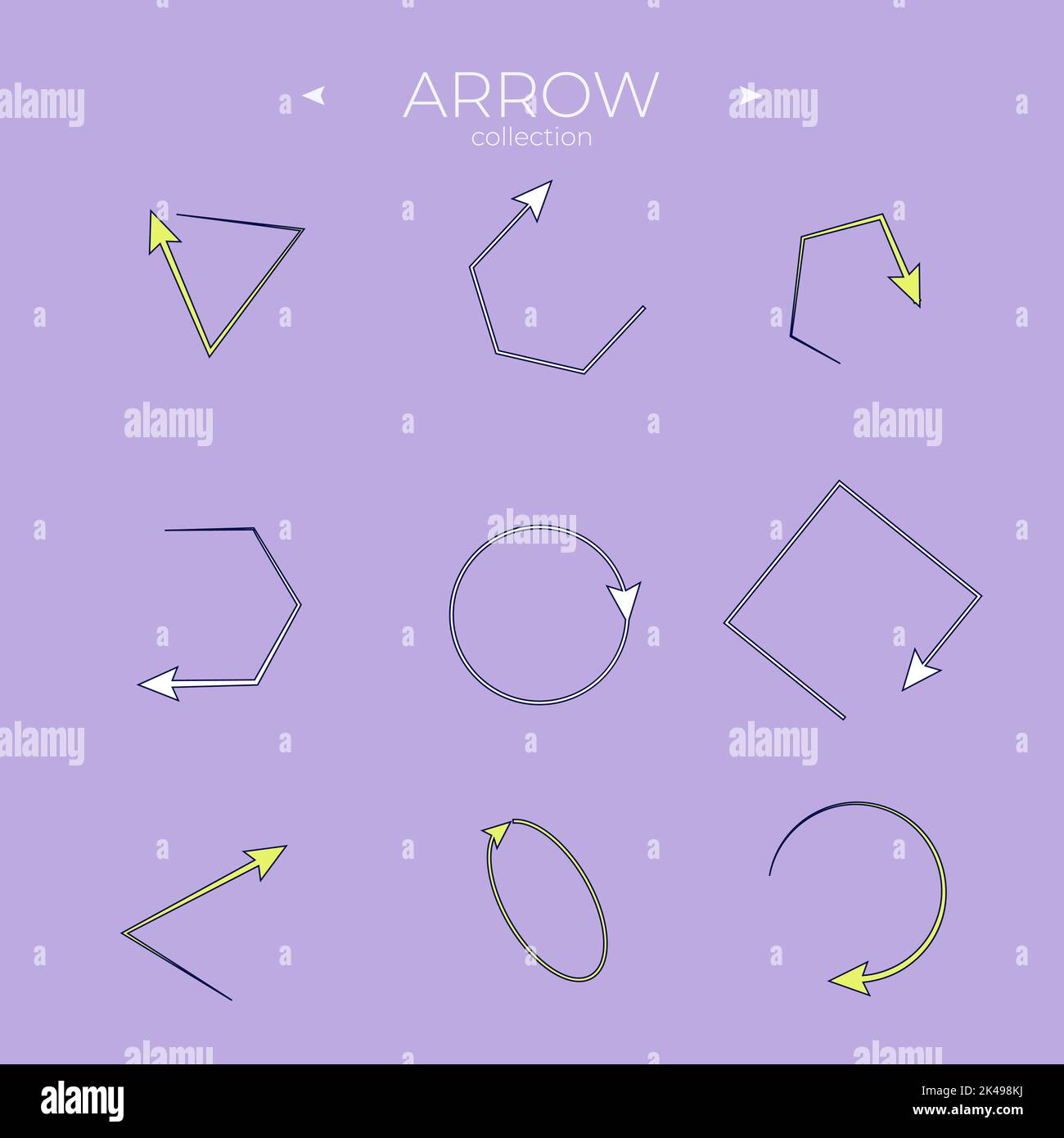 Colorful arrows. Arrows vector collection. Direction arrows. Curly and ...