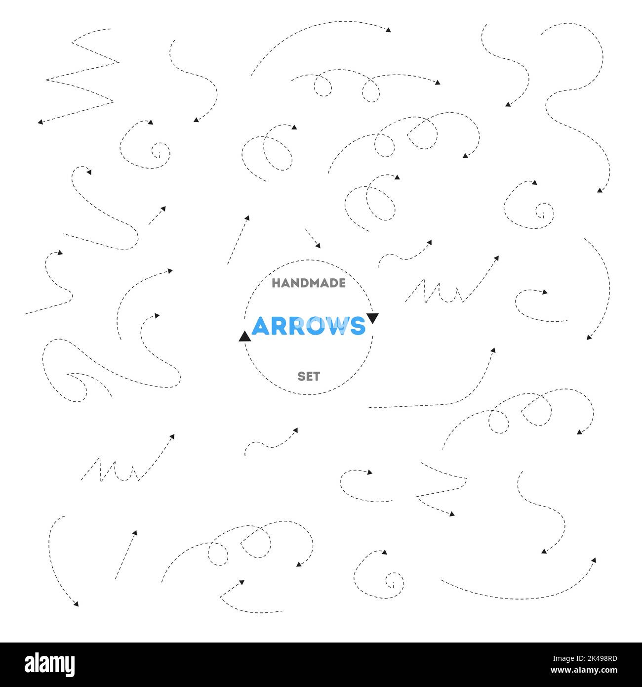 Grunge arrows vector set . Hand drawn abstract Vector set. Brush stroke ...