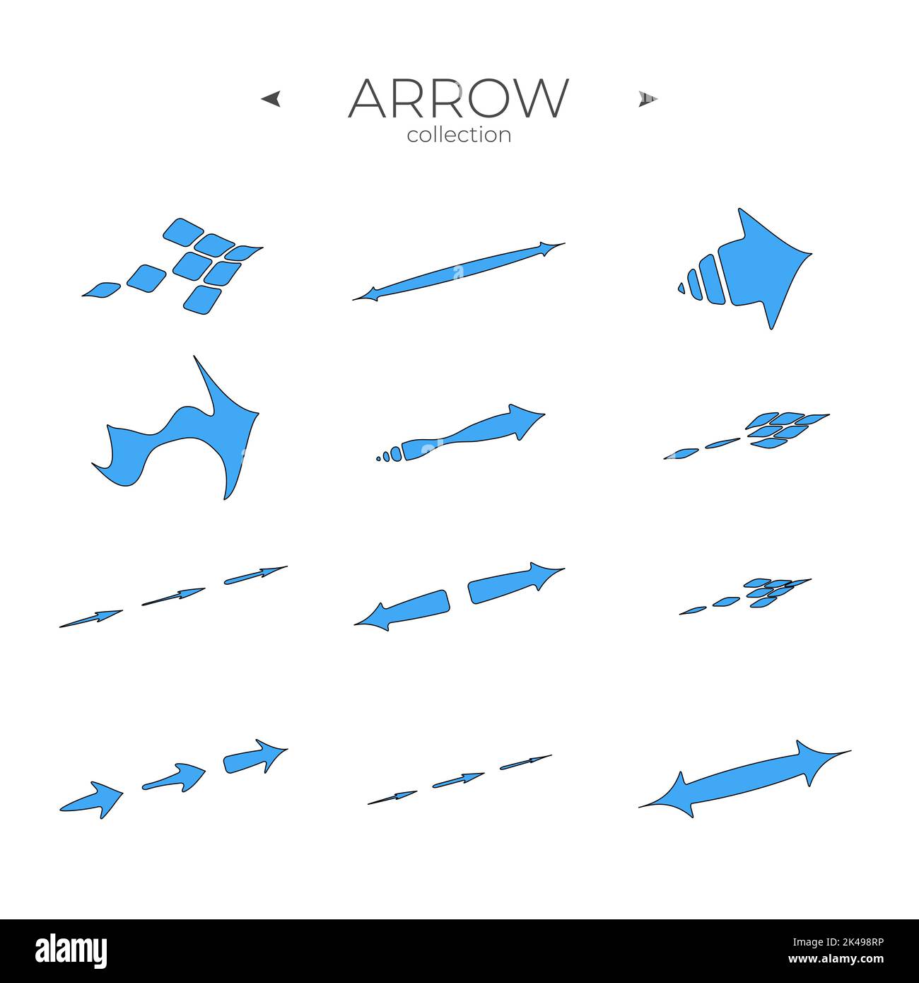 Vector Arrow Icons. Colorful comic arrow. Arrow logo concept. Symbol ...