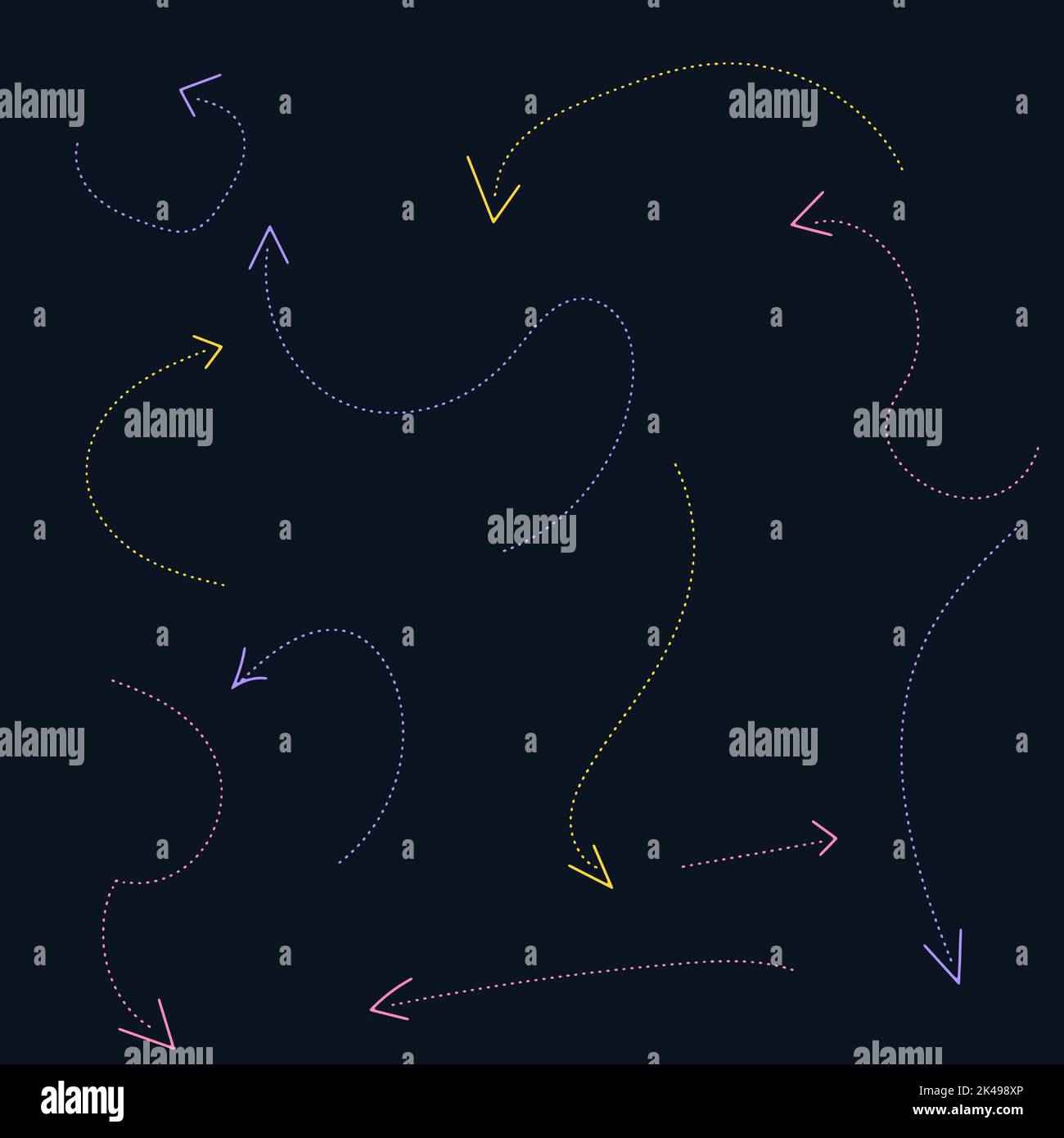 Various colorful playful arrow. Infographic elements isolated on ...