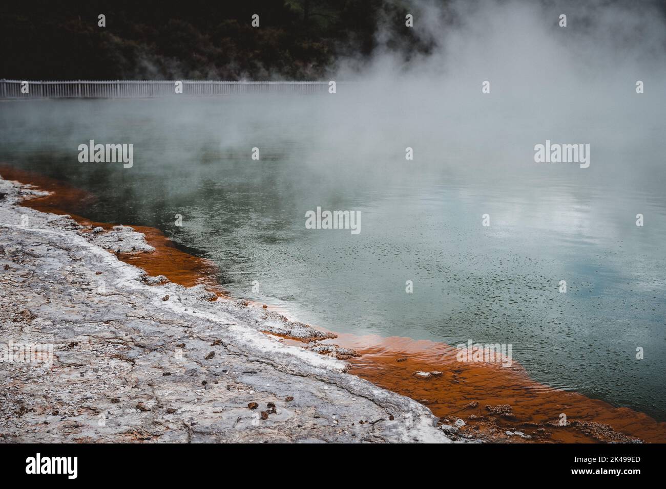 hot water vapor and bubbles in the lake Stock Photo - Alamy