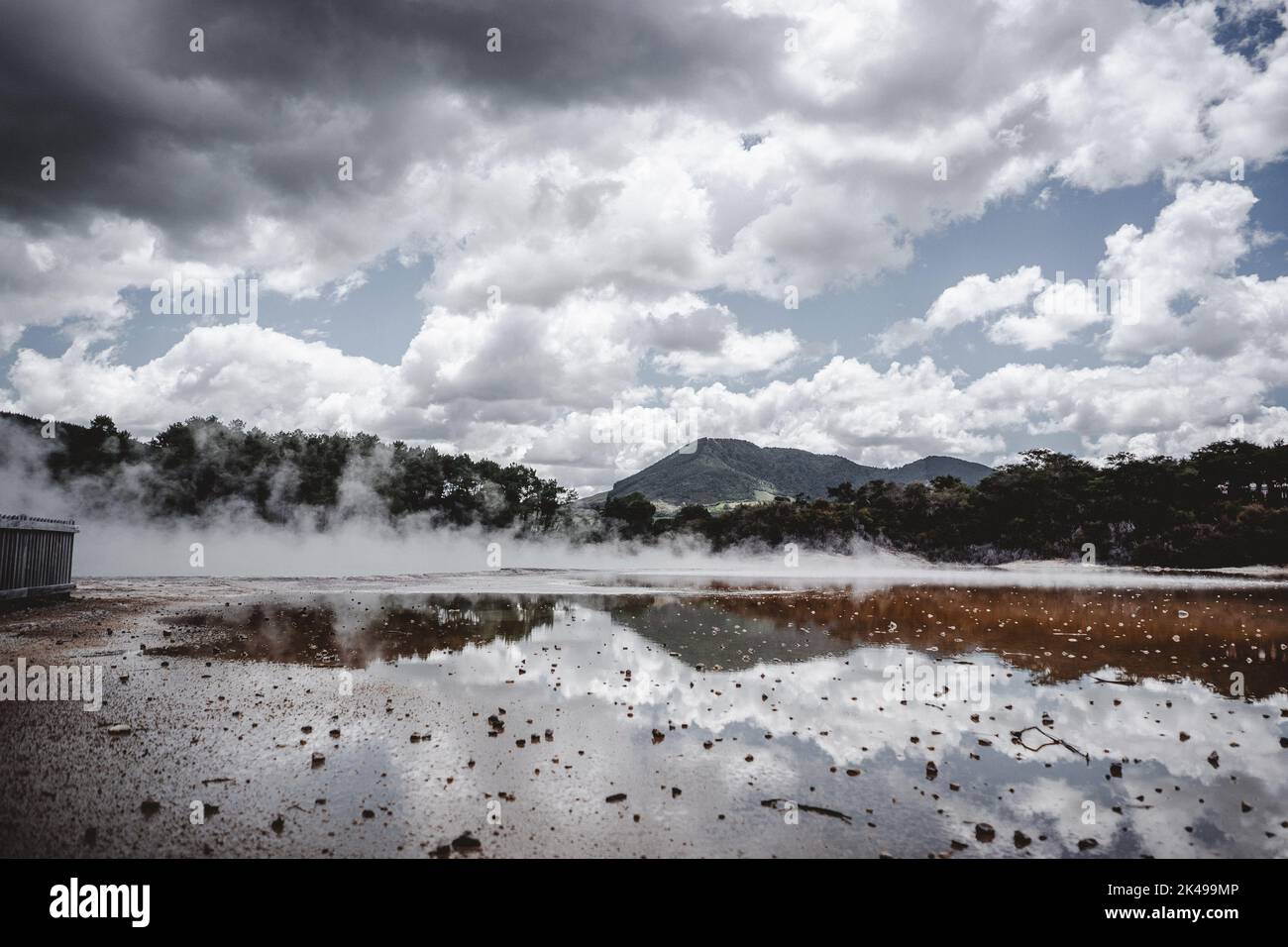 reflection of the sky in the hot water of break Stock Photo - Alamy