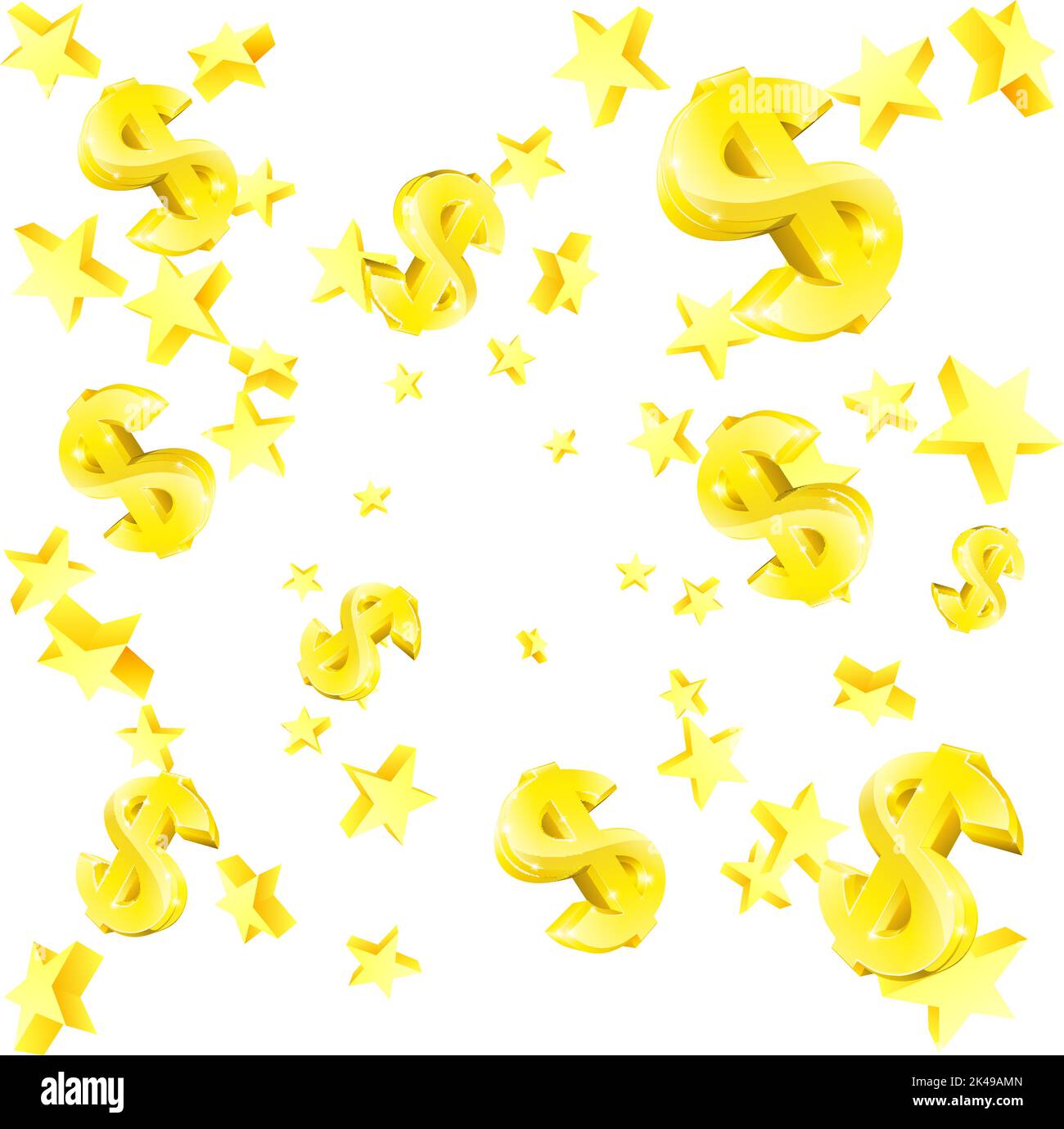 Money Jackpot Gold Dollar Signs Stars Design Stock Vector Image & Art ...