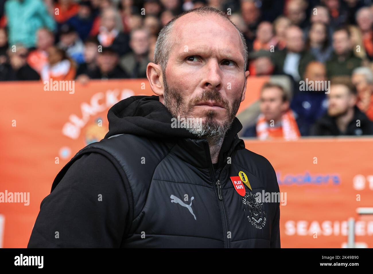 Michael Appleton manager of Blackpool during the Sky Bet Championship ...